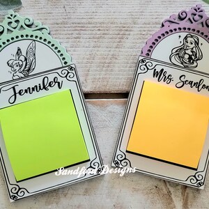 Disney Post-it It Note Holder, Teacher Sticky Note, Princess Post-it ...