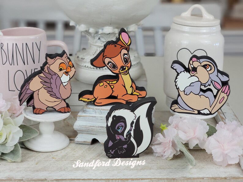 Bambi and Friends Wood Decorations - Disney Tiered Tray Decor - Etsy
