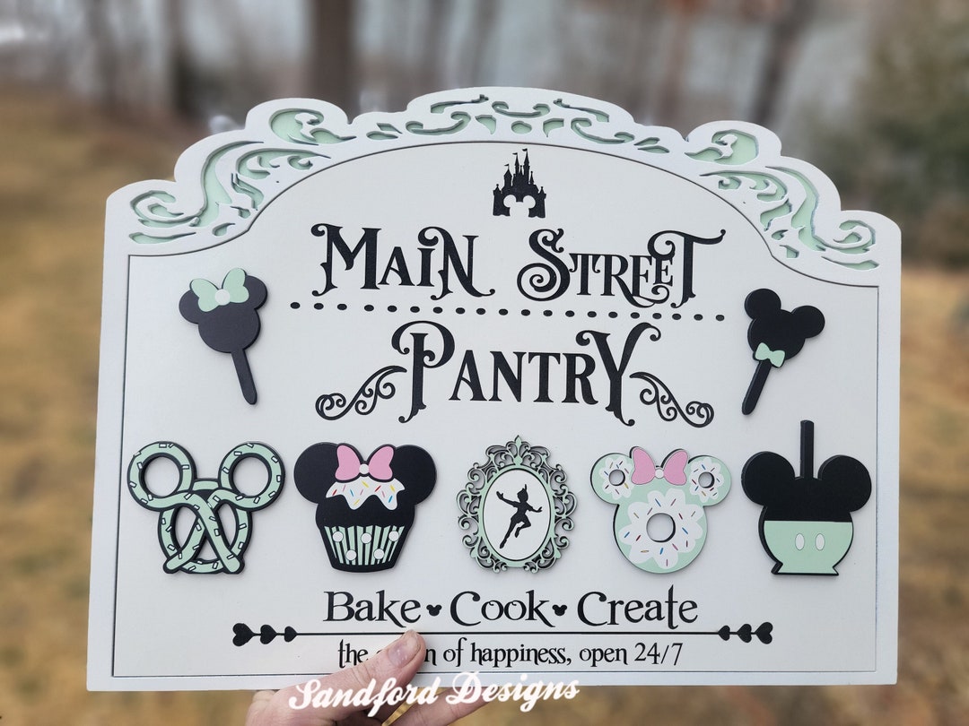Disney Park Snack Main Street Pantry Sign Magical Disney Kitchen ...