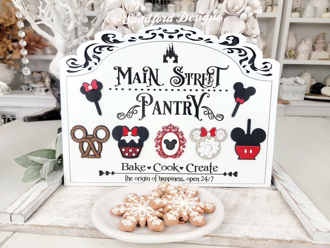 Disney Park Snack Pantry Sign Mickey Pretzel Snack Decor Magical Main ...
