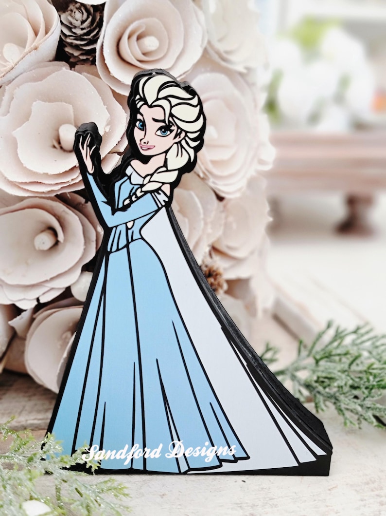 Disney Frozen Elsa, Olaf, and Sven Self-standing Wood Pieces, Frozen ...