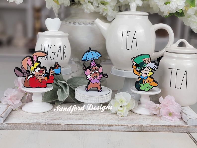 Dormouse Disney Tiered Tray Decor, Alice in Wonderland - Etsy