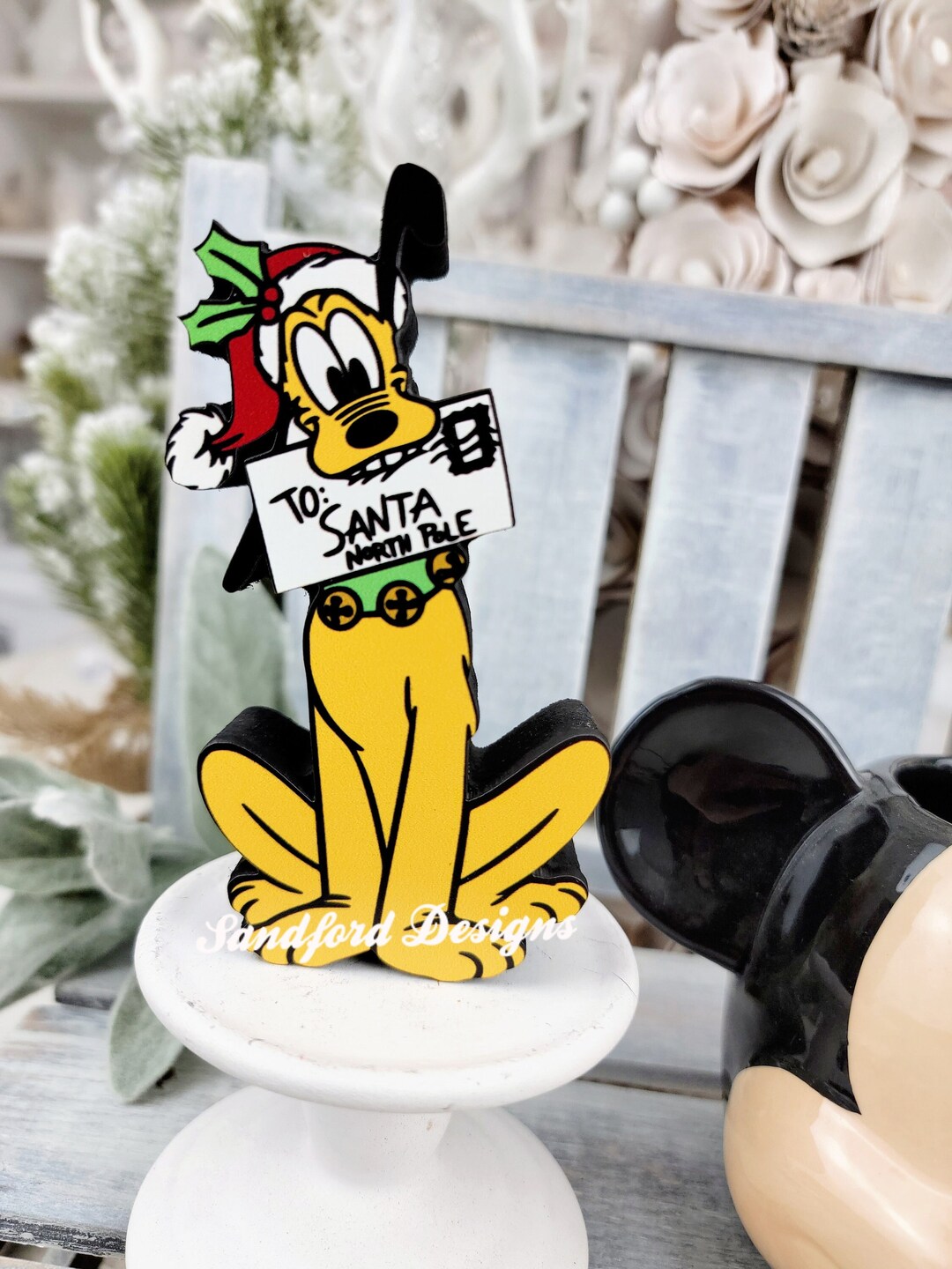 Pluto Letter to Santa Tray Decor, Christmas Letter to Santa, Disney ...