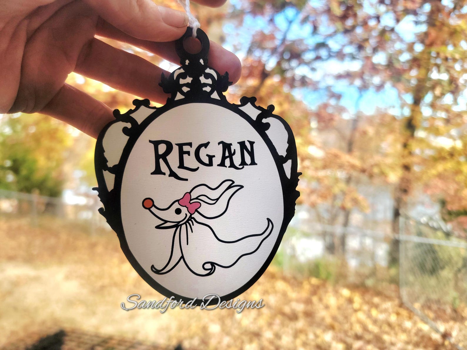 Jack and Sally Ornament Tags, Zero Stocking Decor, Personalized Disney ...