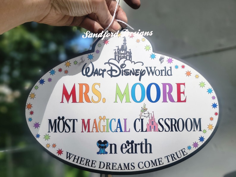 Most Magical Disney Teacher Wood Sign, Mickey Teacher Appreciation Back ...