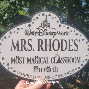 Most Magical Disney Teacher Wood Sign - Mickey Teacher - Teacher ...