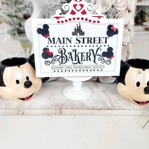 Mickey and Minnie Main Street Bakery Sign Disney Main Street Bakery ...