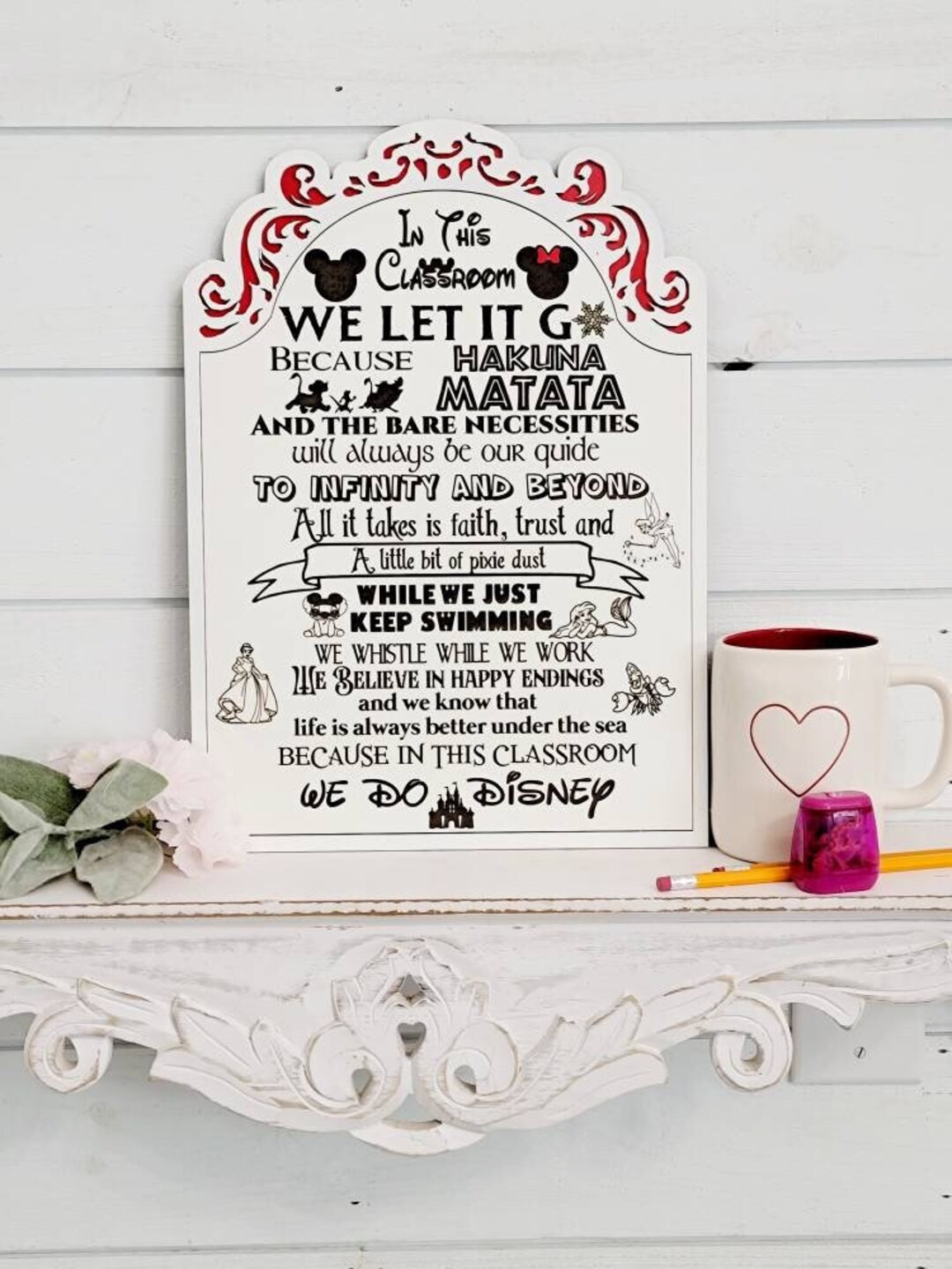 Disney Classroom Rules Sign, Disney Wall Art, Disney House Rules ...