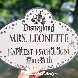 Magical Disney Teacher Gift - Mickey Mouse Therapist Sign for Educators ...