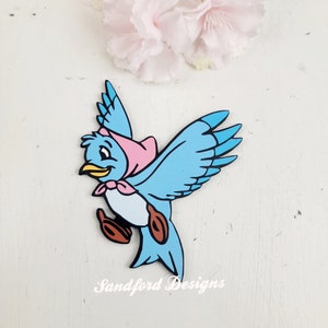 Cinderella Blue Bird Wood Decoration - Disney Birds Wall Art - Bibbidi ...
