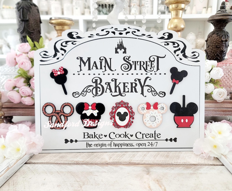 Disney Main Street Bakery Sign - 3D Wood Kitchen Decor - Etsy