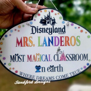 Most Magical Disney Teacher Wood Sign, Mickey Teacher Appreciation Back ...