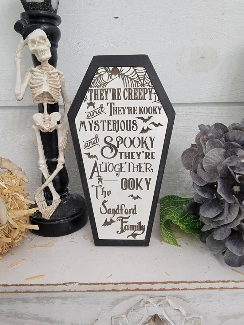 The Addams Family Personalized Sign, Halloween Mysterious and Spooky ...