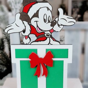 Mickey Christmas Tiered Tray Decor, Mickey and Minnie Tray Signs ...