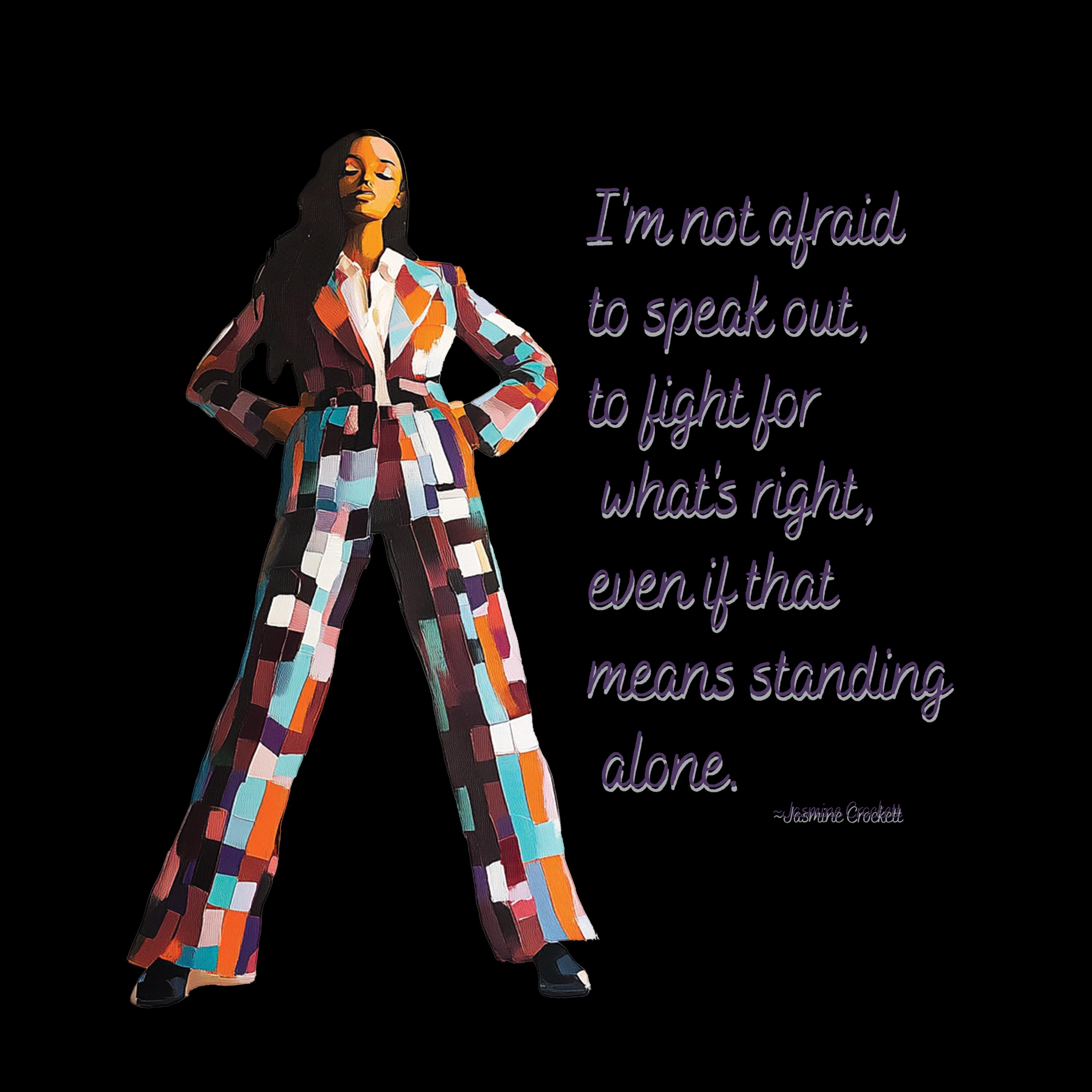 Jasmine Crockett, STAND Alone +bonus - PNG Sublimation - Etsy