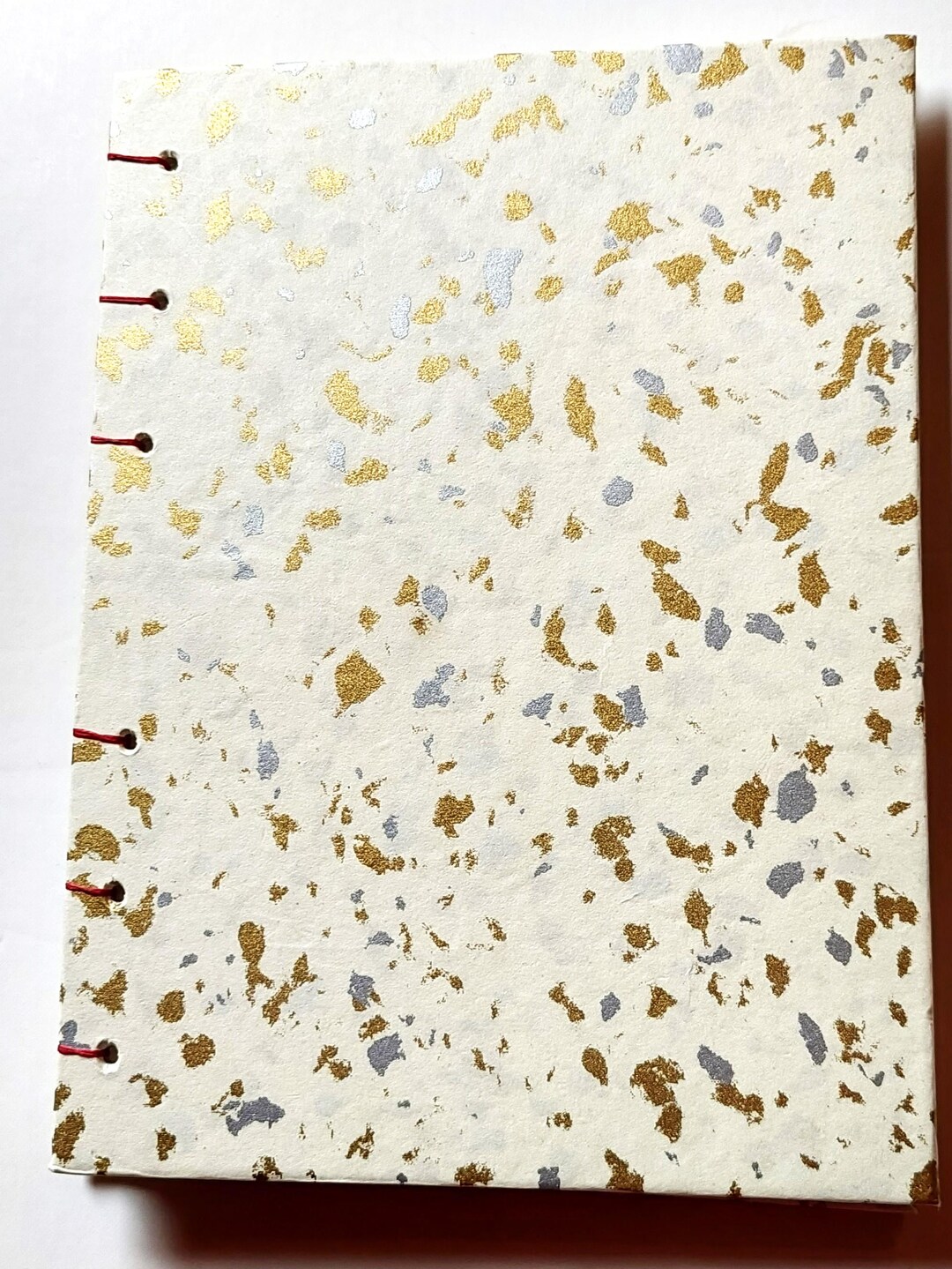 Notebook, Traditional Japanese Paper, Washi, Dotted, Gold and Silver ...