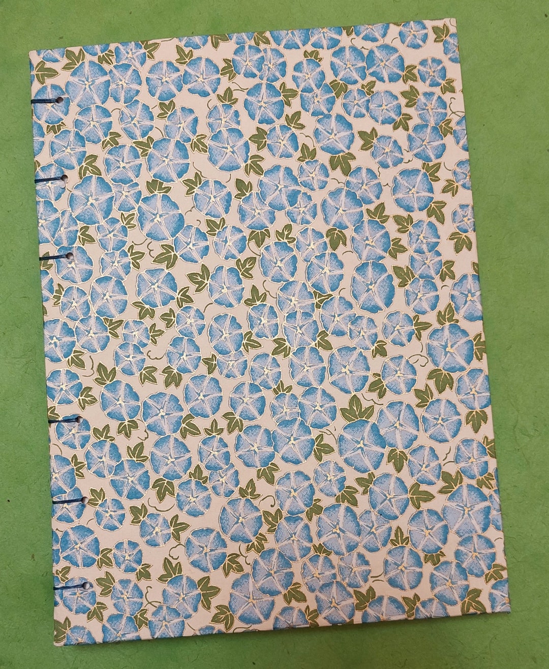 A5 Notebook, Traditional Japanese Paper, Washi, Blue belles De Jour ...