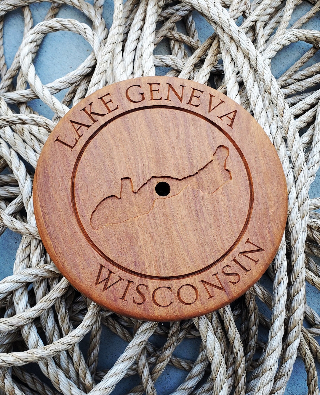Circle Personalized Engraved Wooden Tree Swing - Birthday, Wedding ...