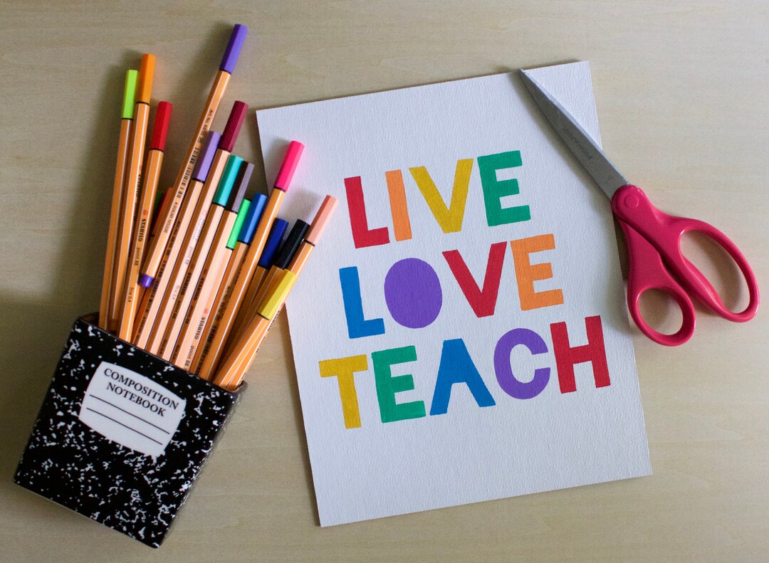 Live Love Teach, Teacher Gift, Teacher Appreciation, Teachers ...