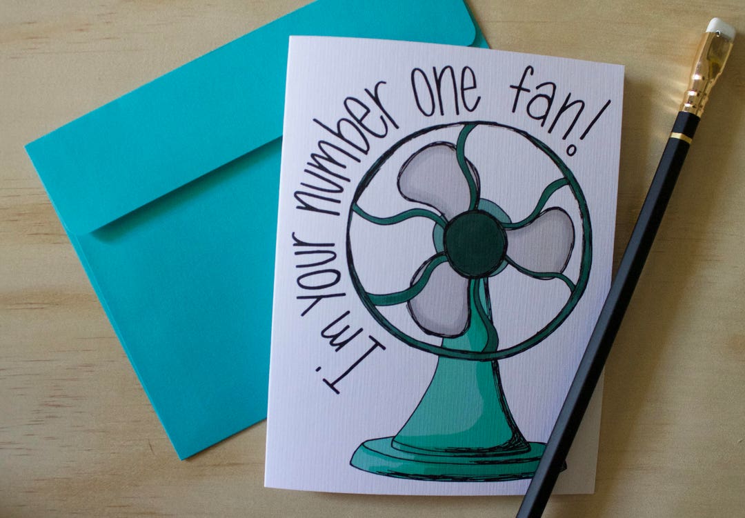 I'm Your Number One Fan, Pun Card, Thank You Card, Just Because Card ...