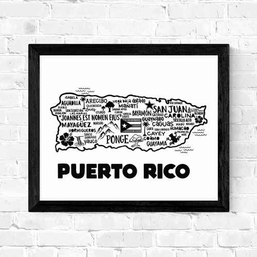 Puerto Rico Vintage Travel Poster Print Old San Juan Antique - Etsy