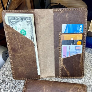 Buffalo Leather Rodeo Wallet, Handmade Cowboy Long Wallet, Full Grain ...