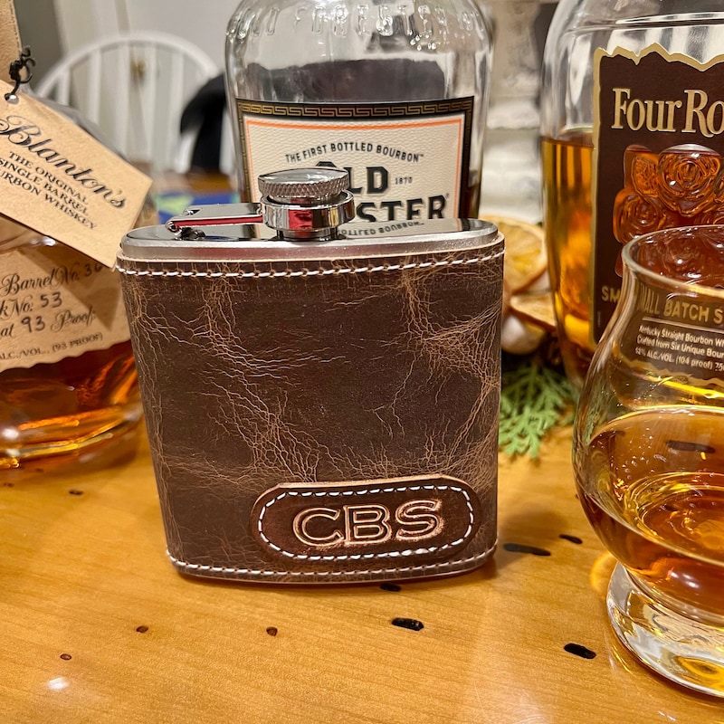 Vintage Flask Monogram - Etsy