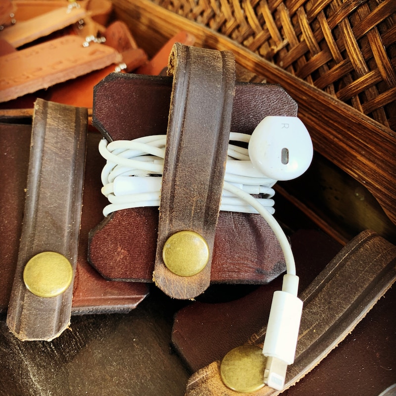 Leather Earphones Holder - Etsy
