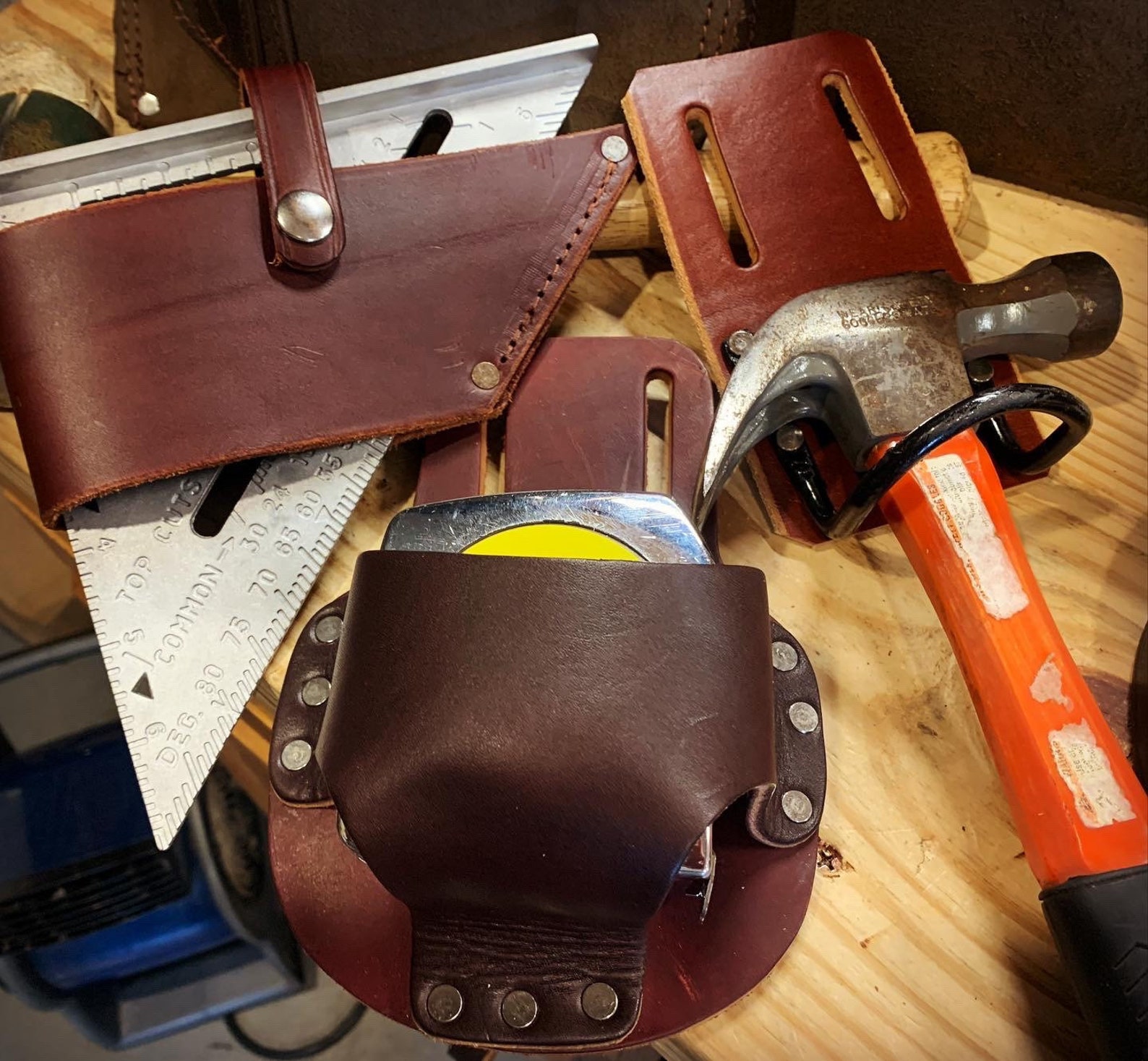 Leather Tool Belt Handyman Nail Bag Handmade Amish / - Etsy