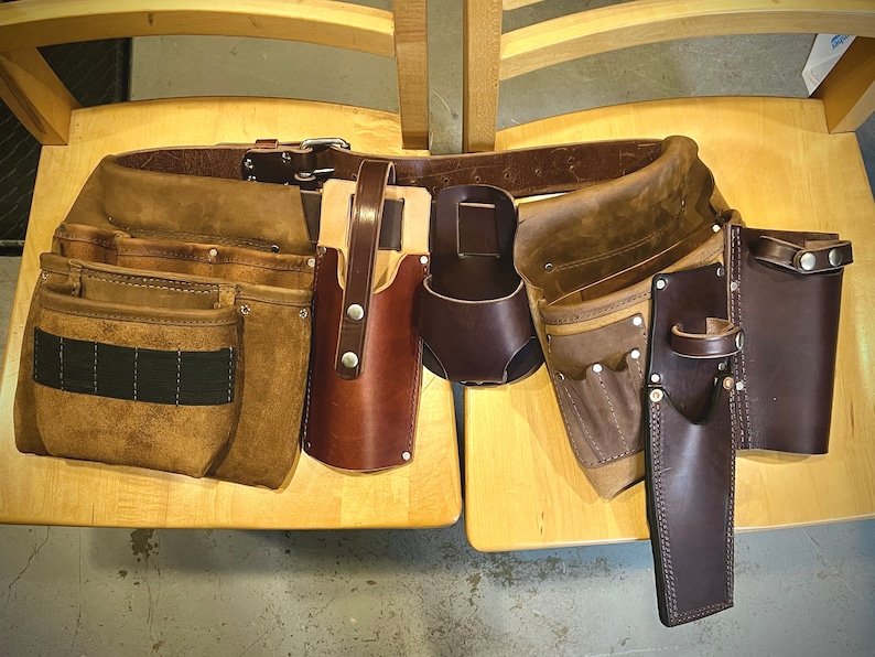 Timber Framing Tool Belt - Contractor Tool Bags - Handmade Full Grain ...
