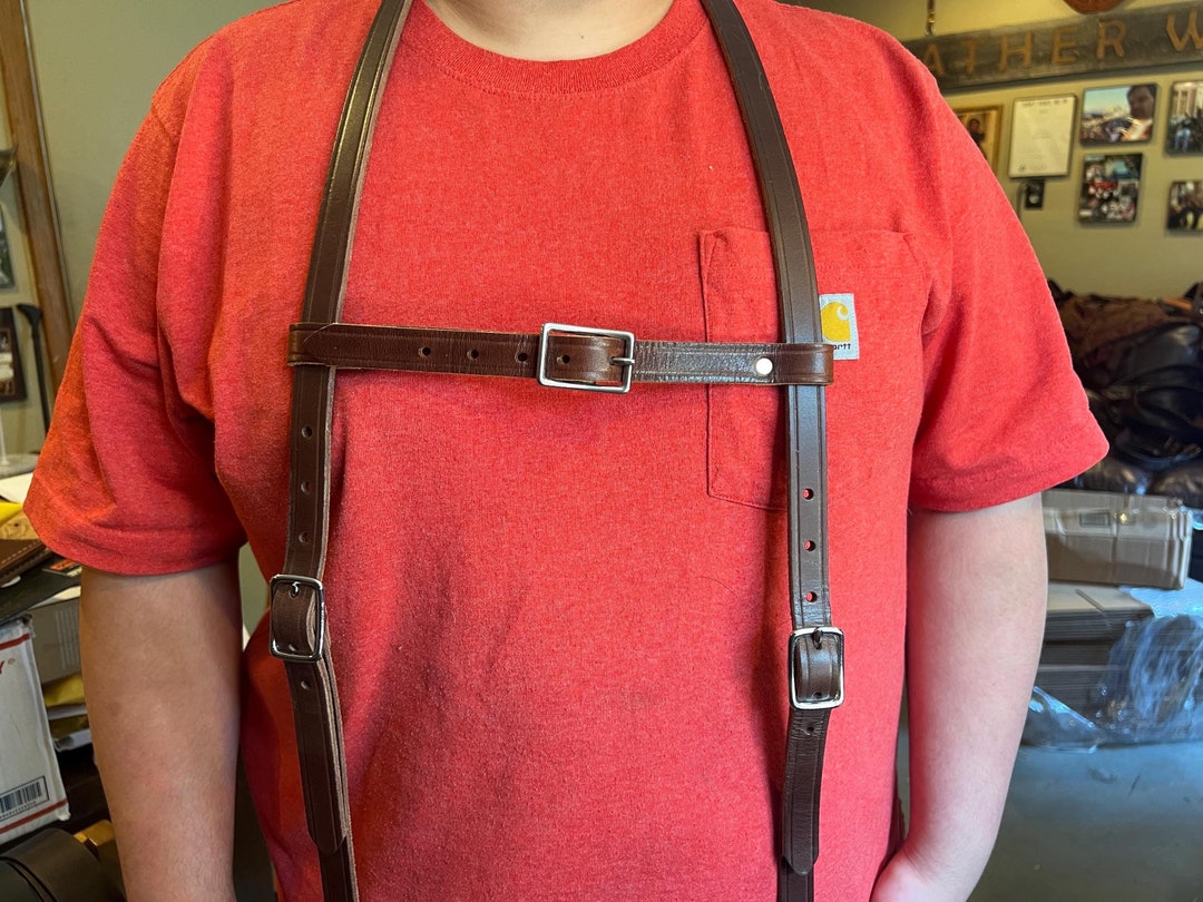 Leather Sternum Strap, Work Suspenders Sternum Strap, Handmade English ...
