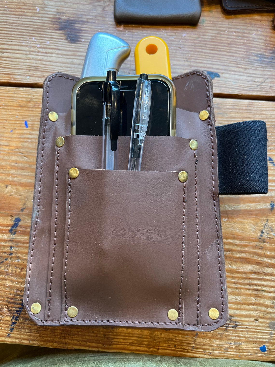 Leather Utility Tool Pouch - Brown or Black Plier Holder - Multi Tool ...