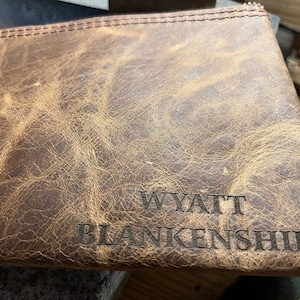 Leather Money Bag, Personalized Bank Cash Pouch, Handmade Full Grain ...