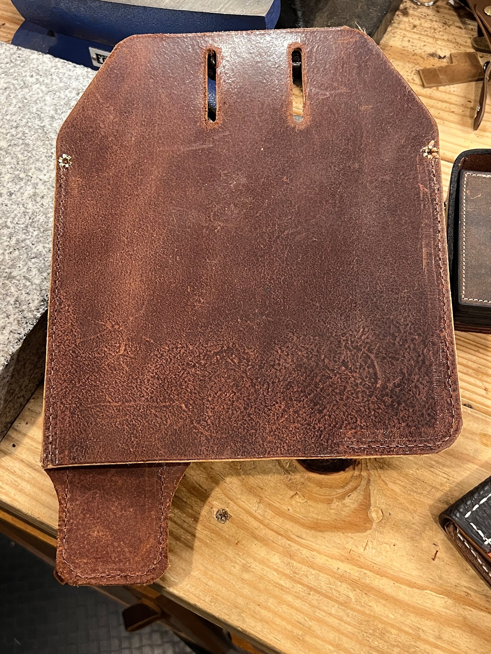 Builders Leather Tool Pouch / Carpenter Utility Tool Caddy - Full Grain ...