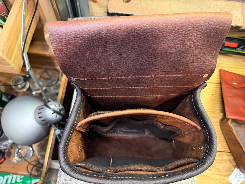 Leather Tool Pouch, Utility All-in-one 17 Slots/pockets, Amish Handmade ...