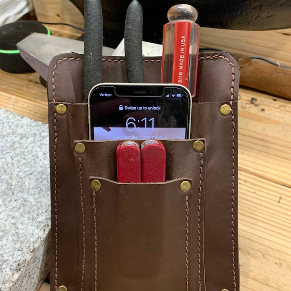 Leather Multi Tool Clip on Belt Pouch - Etsy