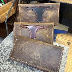 Buffalo Leather Rodeo Wallet, Handmade Cowboy Long Wallet, Full Grain ...