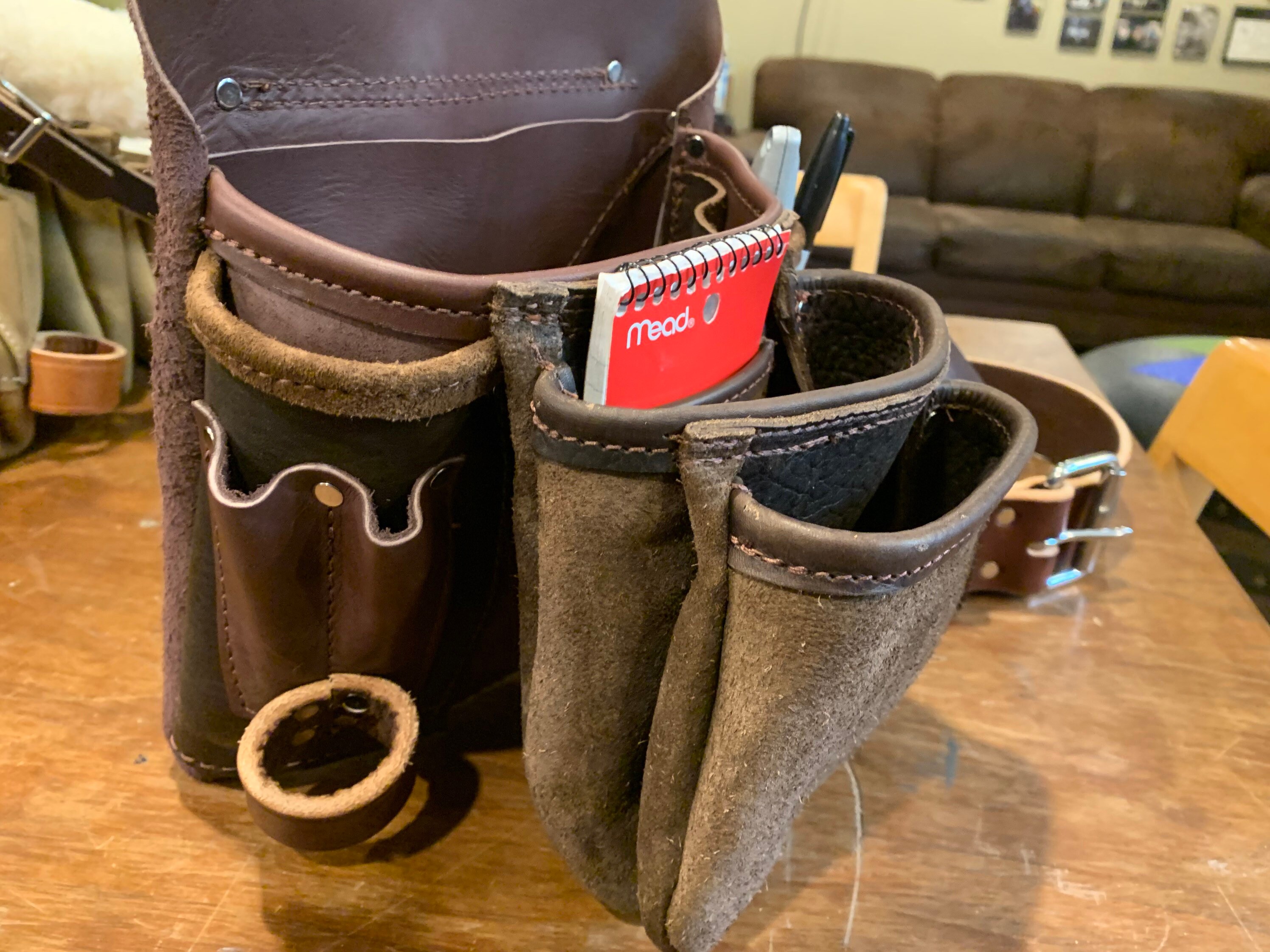 Finish Carpenters Leather Tool Belt Rig