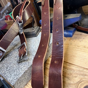 Leather Back Cinch Set Complete With Billets for Saddle, Full Grain ...