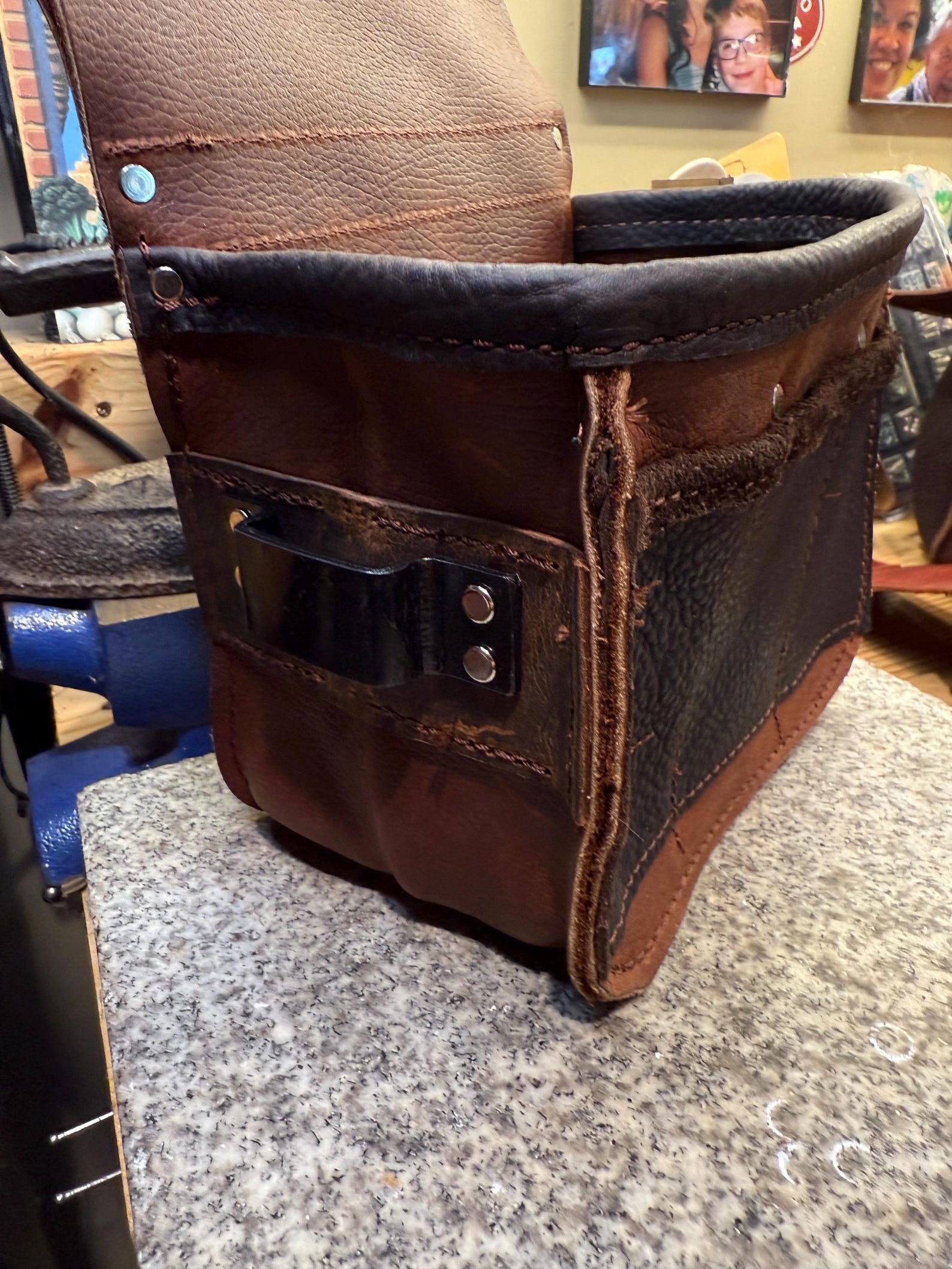 Leather Tool Pouch, Utility All-in-one 17 Slots/pockets, Amish Handmade ...