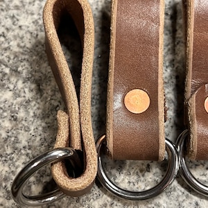 Leather D Ring Loops for Belts / Suspender Loops Set of 4, Belt Loop ...