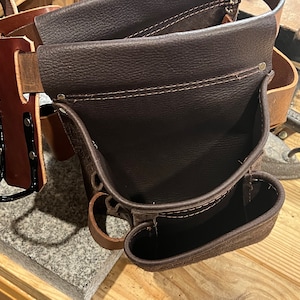 Leather Nail Apron Tool Belt, Amish Style Nail Bag, Handmade, Made in ...