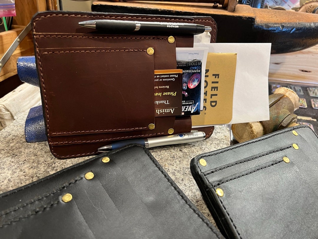 Leather Car Visor Organizer - Visor Clip on Holder - Sun Visor Case ...