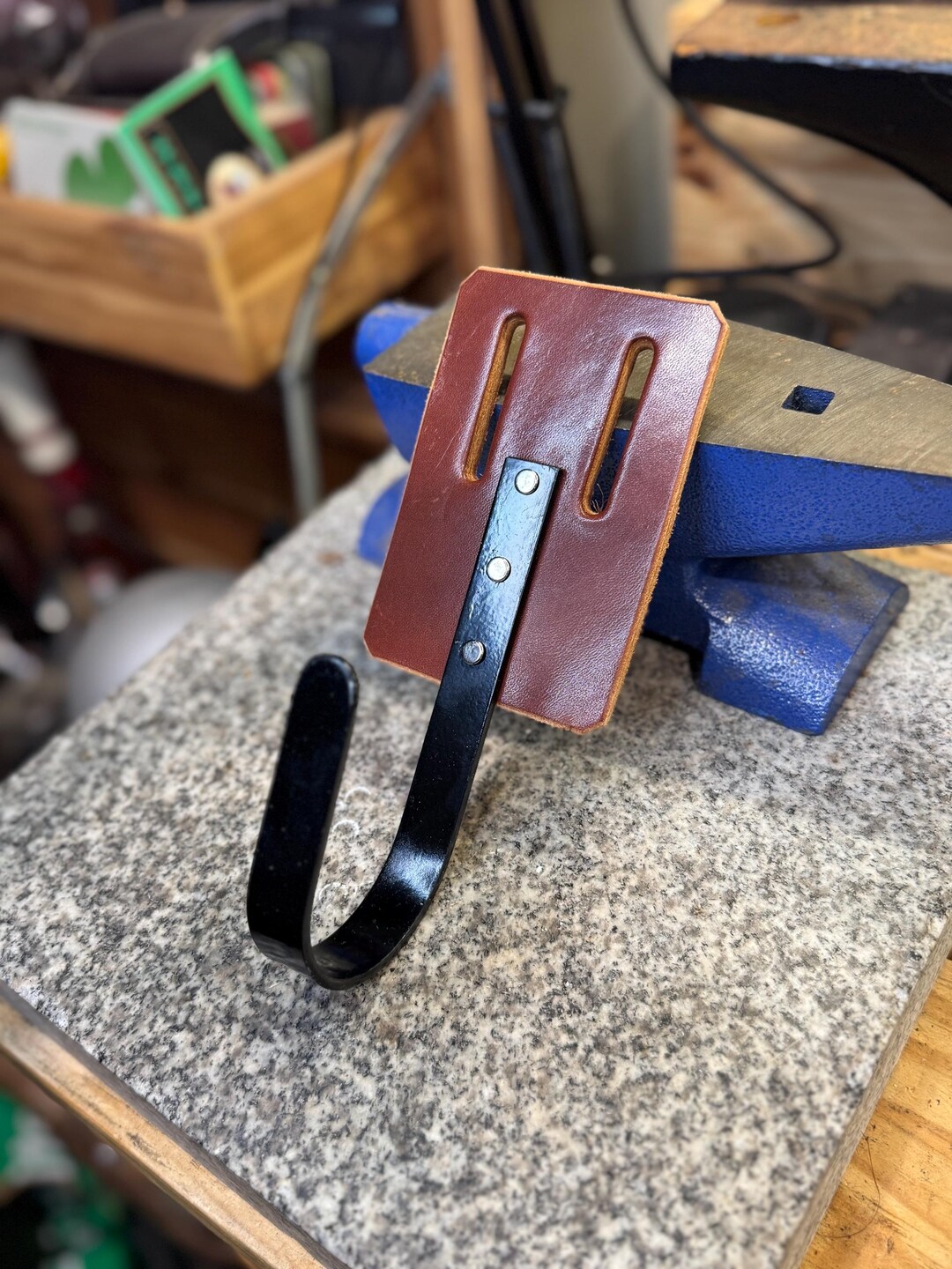 Leather Tool Hook - Concrete Float Hook - Handmade - Full Grain Leather ...