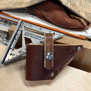 4-1/2” Trim Speed Square Holder for Belt - Swanson Size - Handmade Full ...