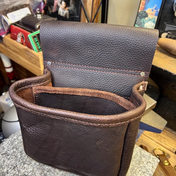 Leather Shell Pouch - Etsy