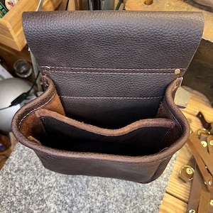 Leather Shell Pouch, Divider, Custom Cartridge Bag With Partition, Full ...