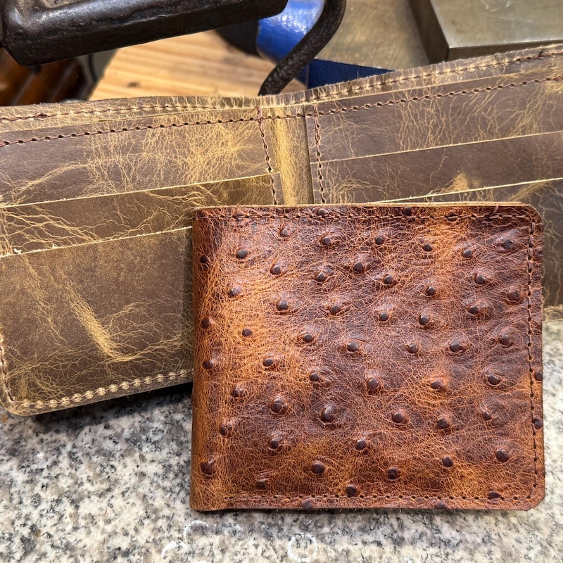 Full Grain Ostrich Wallet - Etsy