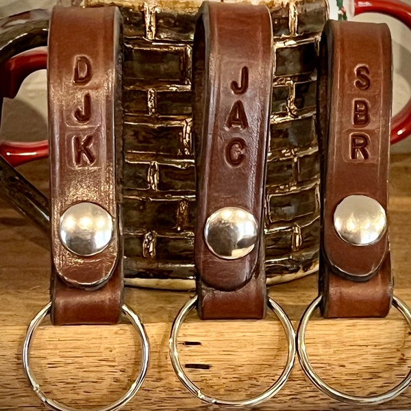 Leather Key Chain - Etsy