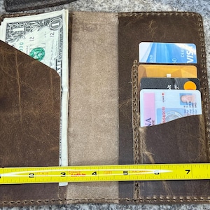 Buffalo Leather Rodeo Wallet, Handmade Cowboy Long Wallet, Full Grain ...